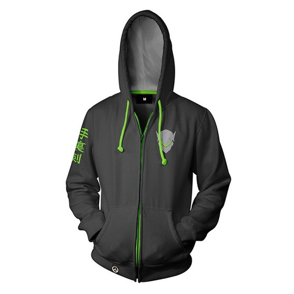 OVERWATCH DVA Genji Game Around Cosplay Sweater Zipper Cardigan Hooded ...