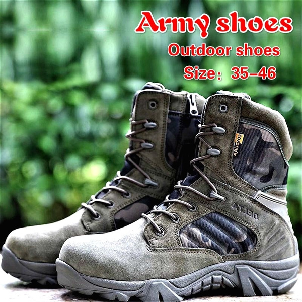 Men Army Commando Combat Sport Winter Outdoor Hiking Boots Landing ...