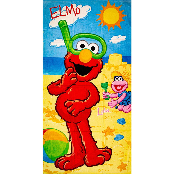 Sesame Street Elmo Sandcastle Beach Bath Gym Kids Adult Towel Blanket ...
