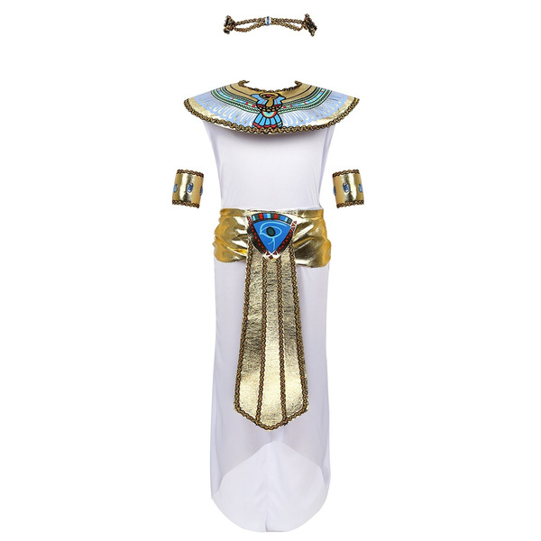 Girls Princess Egyptian Costume Fancy Halloween Cosplay Dress Long ...
