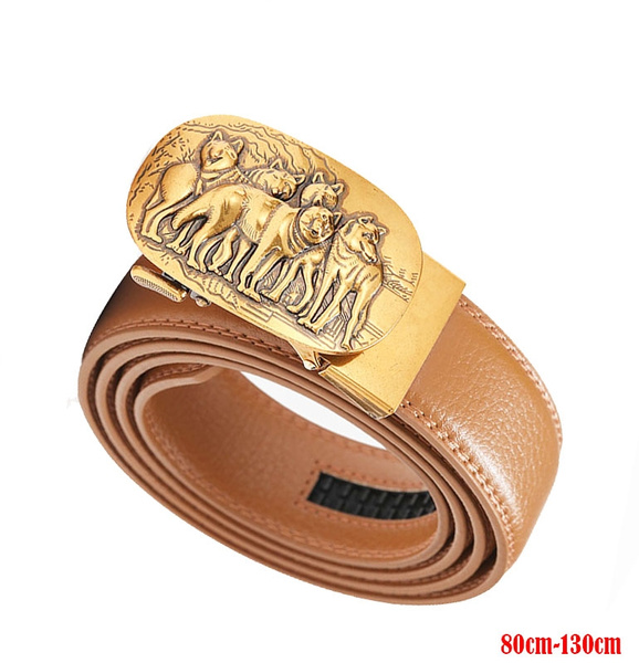 Men Leather Strap Male Automatic Buckle Belts for Men | Wish