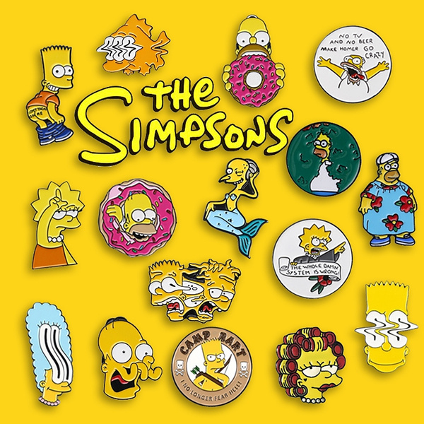 Rolig Vintage Tecknad Emalj Emblem The Simpson Pin Collection Simpson Bart Lisa Marge Homerj