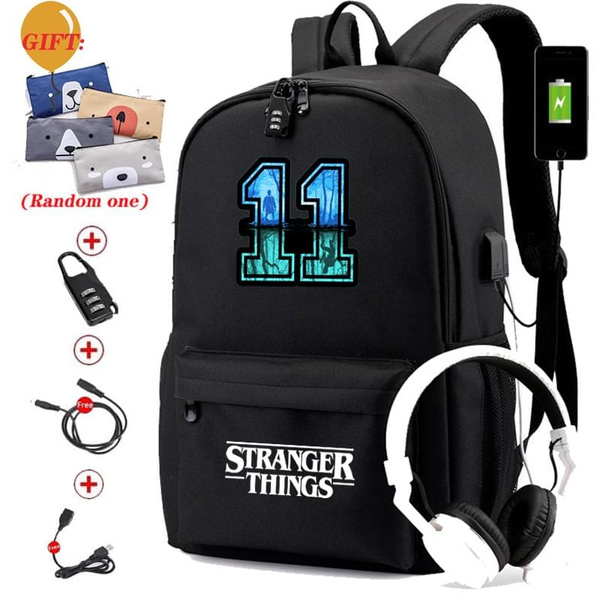 Stranger Things Backpack USB Anti-theft Waterproof Backpack Student ...