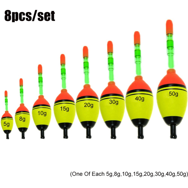 8pcs Night Glowing Fishing Floats 5g EVA float Fishing Floats Night Floats High Quality Bobber ...