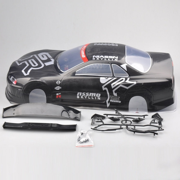 RC 1:10 Scale On-Road Drift Car Painted PVC Body Shell 190MM Rear Wing ...