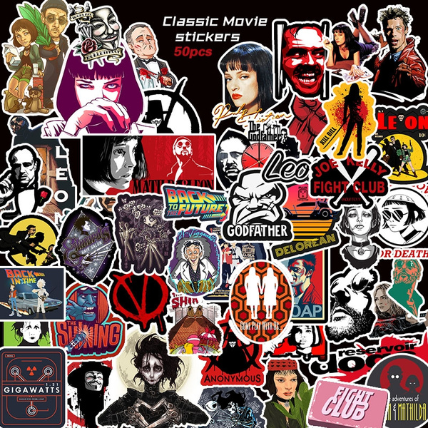 50pcs/pack Classic Movie Stickers Pulp Fiction/Edward Scissorhands/The ...