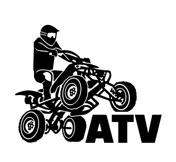 16CM Off Road Atv Vinyl Car Sticker Vinyl Car Bumper Decal Black/Silver ...
