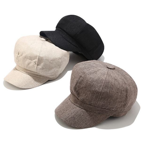 Cotton & Linen Octagonal Caps for Men & Women Retro Caps Fashion ...