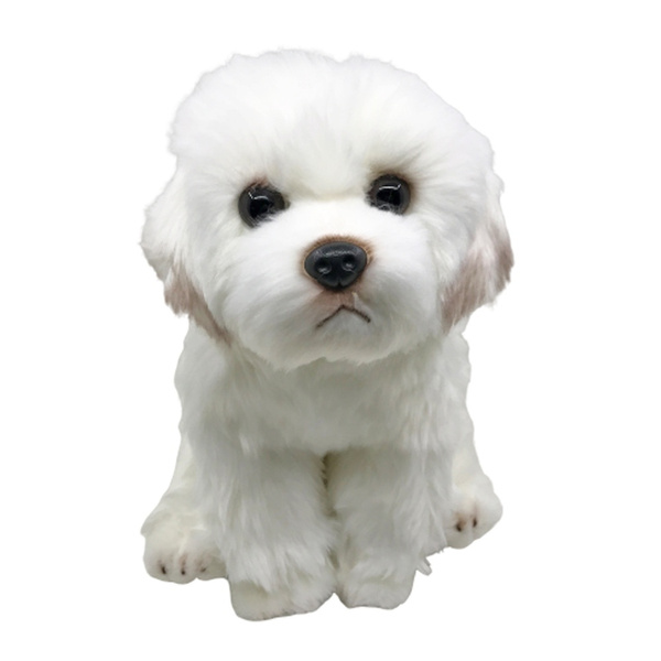 Realistic Maltese Puppies Stuffed Animal Plush Toys Stuffed Maltese Dog ...
