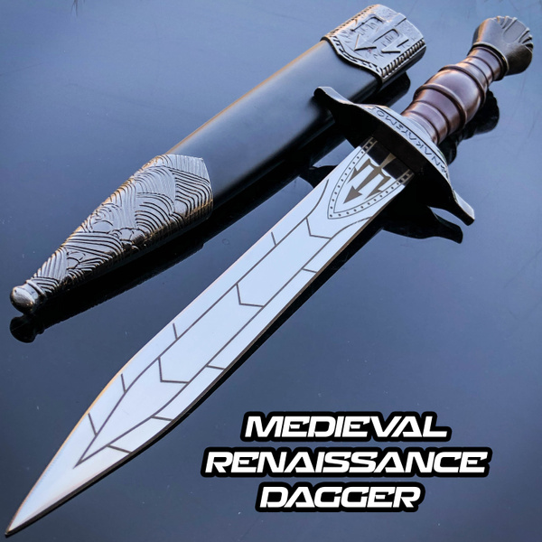 USA SELLER USA STOCK 10.5" BLACK ASSASSIN DAGGER FANTASY Hunting ...