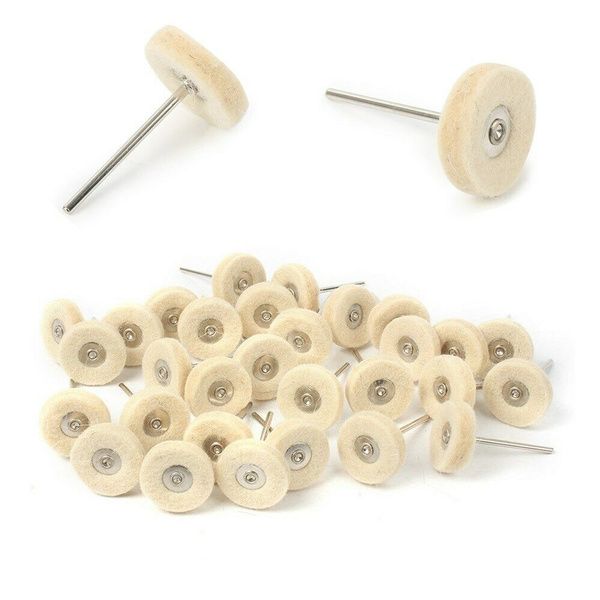 100pcs Dental Lab Wool Felt Polishing Buffing Wheels Brushes Burs ...