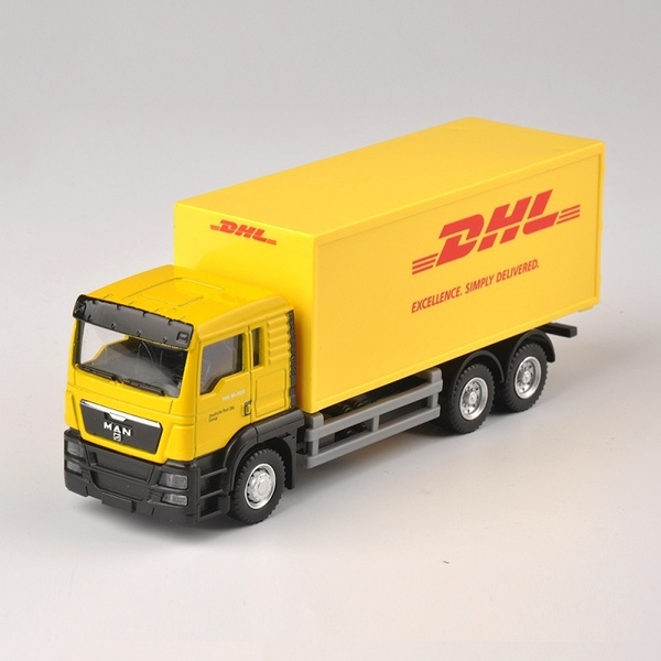 1:64 Scale Diecast Container Truck Yellow Model For Express DHL ...