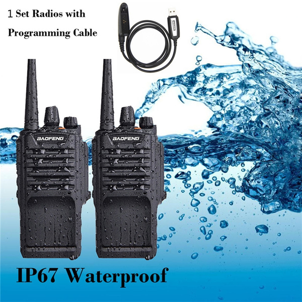 2Pcs/lot Hot BAOFENG BF-9700 8W IP67 Waterproof Two Way Radio UHF400-520MHz FM Transceiver with ...
