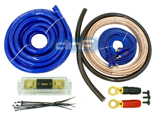 0 GAUGE BLUE AMP KIT COMPLETE WIRING INSTALL SPEAKER WIRE KIT 6000W | Wish
