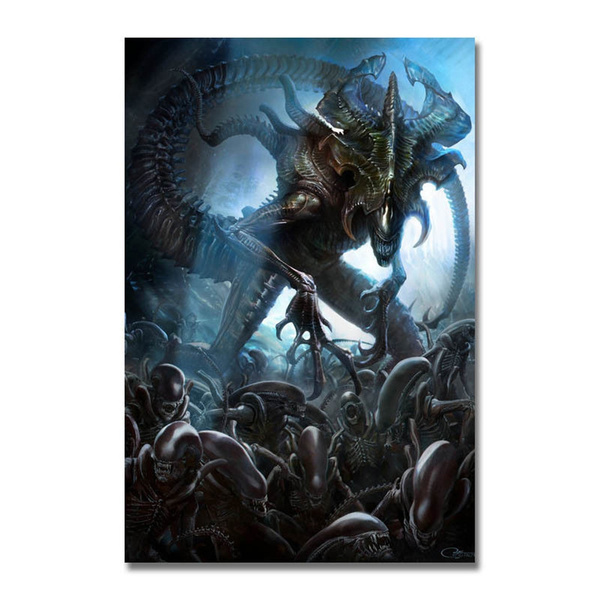 (No Frame, Rolled Up Canvas)Alien, Xenomorph 1 Pieces Home Decor Art ...