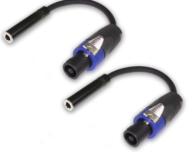 High Quality 2-Pack MDM Audio SPEAKON To 1/4" Female Speaker Cable ...