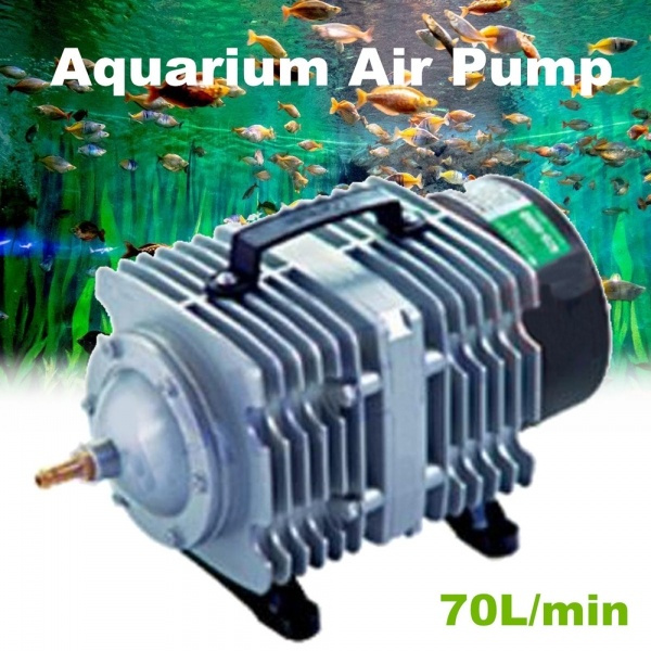 70L/m Electromagnetic Air Compressor Aquarium Fish Pond Oxygen Air Pump ...