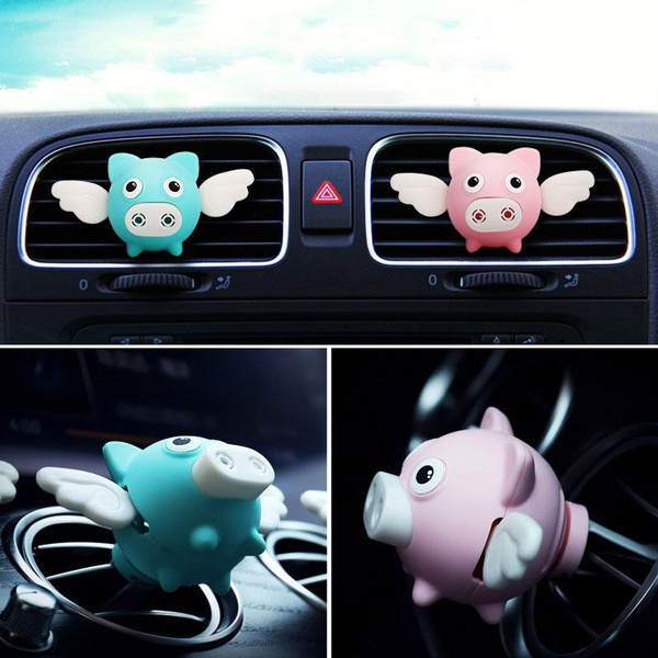 1PC Perfume Cartoon Flying Pig Car Air Outlet Freshener Perfume Aroma ...