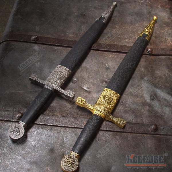 15.5" Medieval Excalibur Dagger with Dragon Engraved Pommel Design ...
