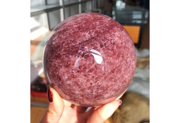Strawberry quartz sphere 55mm crystal sphere for healing Home & Living ...