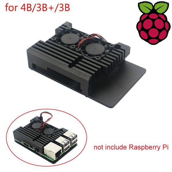 New Arrival Raspberry Pi 4 Case Aluminum Metal Box with Dual Fan for ...