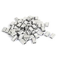 1/4" Double Hole Aluminum Swage Sleeve Wire Rope Clamp Clip 80 Pcs | Wish