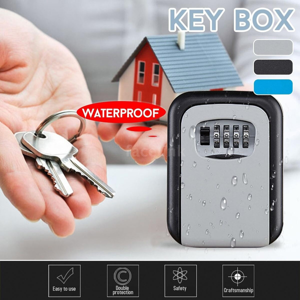 Outdoor Rustproof Wall Mounted Key Safe Box 4-Digit Combination ...