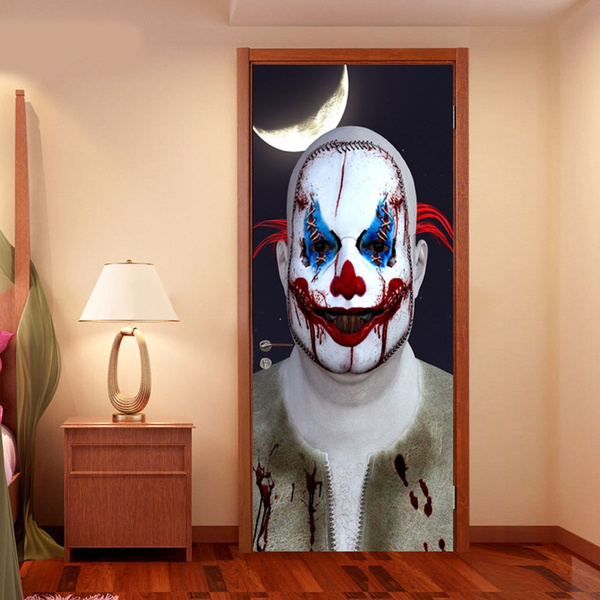 2Pcs/Set Halloween Door Stickers Creative Halloween Decor Funny Door ...