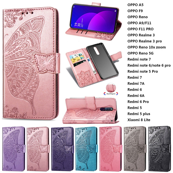 Luxury Butterfly Flower Leather Wallet Phone Case for OPPO A5 2020/A9 ...