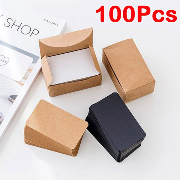 100Pcs Study card Flashcard English Word Card Blank Small Card Message ...