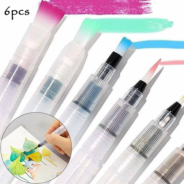 6pcs/Set Transparent Tap Water Watercolour Water Soluble Color Pen ...
