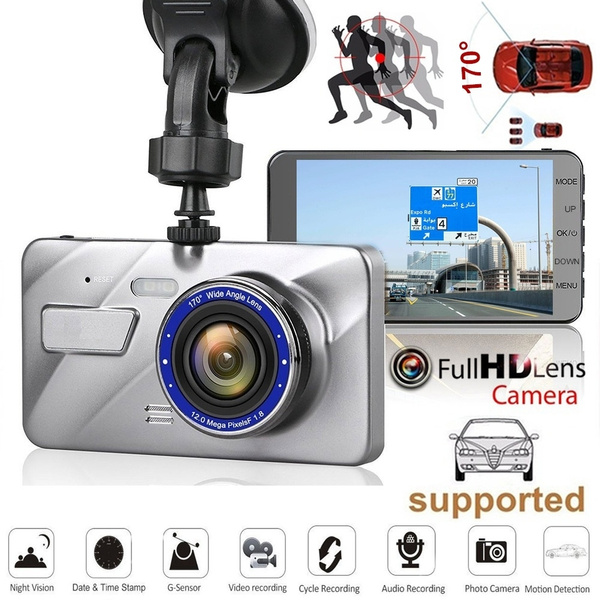 720P/1080P Full HD Screen Car DVR Camera 170 Super Wide Angle Dashboard ...