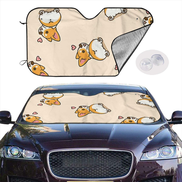 Corgi Doggy Animal Style Car Windshield Sun Shades Auto Front Window ...