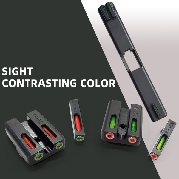 SPINA OPTICS Real Red green Fiber Optic Front with Combat Rear Sights ...