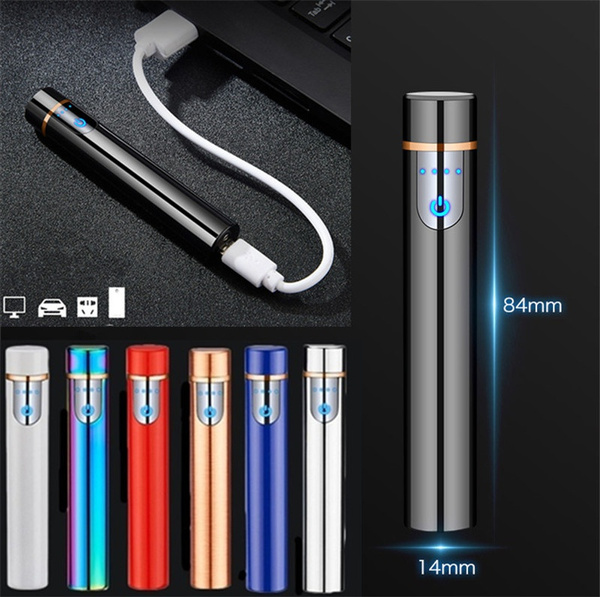 Mini Electric USB Cigarette Cigar Lighter Rechargeable Flameless ...