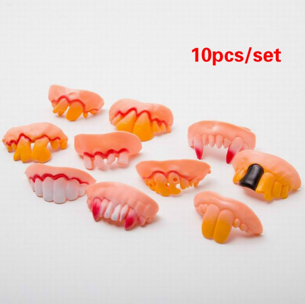 Novelty Trick Toy Vampire Zombie Teeth For Halloween Party Prop ...
