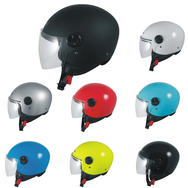 Open Face Jet Helmet Lid Motorbike Scooter Quad Visor Sonic moto A-PRO ...