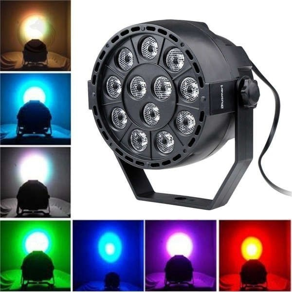 12 LEDs RGBW DMX 512 Sound Activated Master-Slave 8 Channel Stage Light ...