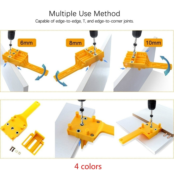 Wood Drill Guide Set Woodworking Hole Puncher Drilling Fixture Hole Jig ...
