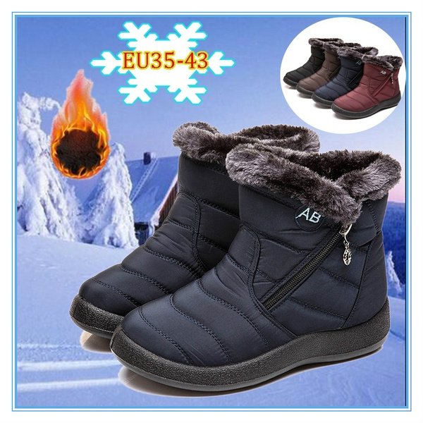 Women's Warm Waterproof Snow Boots Winter Non-slip Short Boots | Wish