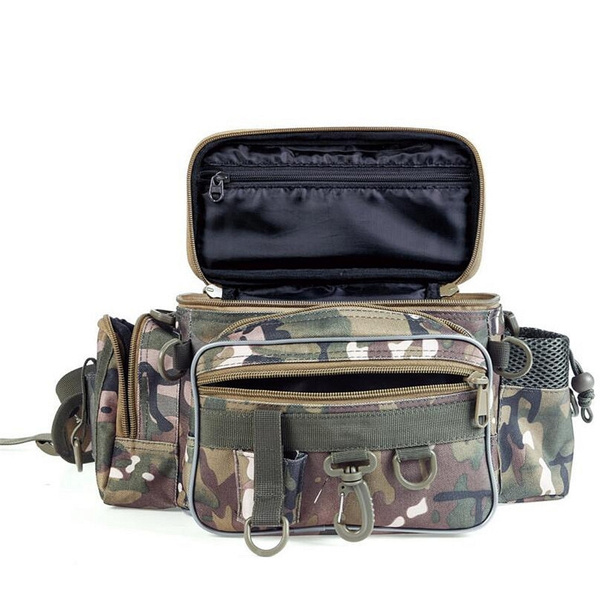Multifunctional Fishing Bags Canvas Lure Waist Pack Messenger Pole ...