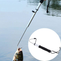 Telescopic Retractable Fish Gaff Stainless Ice Sea Fishing Spear Hook ...