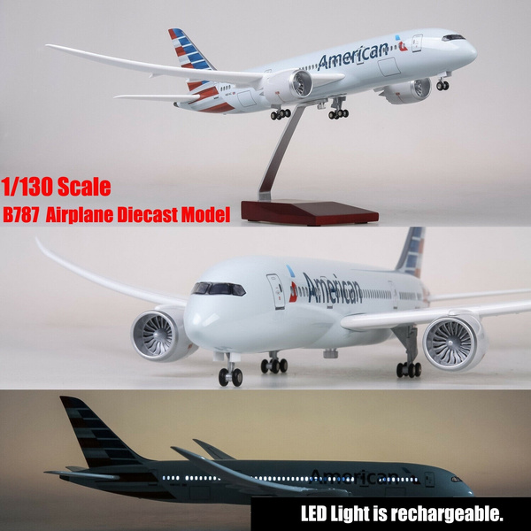 1/130 Scale Plane Model B787 Airplane Voice Light Diecast Model For ...