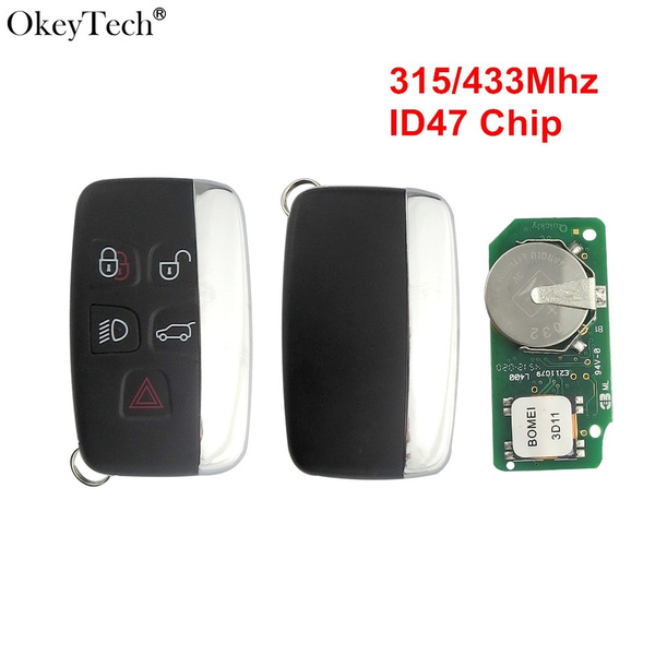 5 Buttons Car Smart Remote Key 315MHz / 434MHz ID47 Chip for Land Rover ...