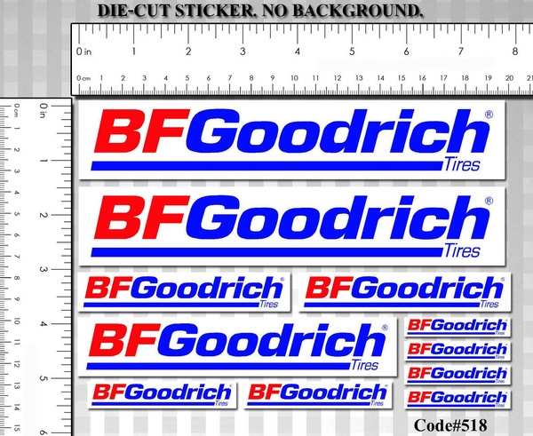 BF Goodrich Vinyl Die-Cut Sticker Kit Decal Funny JDM Racing Bike Motor ...