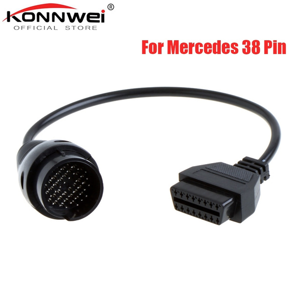 5PCS Diagnostic Cable for Mercedes 38 Pin To OBD OBD2 16 Pin Female ...