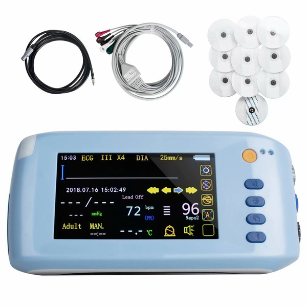 NEW Handheld 6-Parameter Vital sign Monitor Patient Monitor ECG NIBP ...