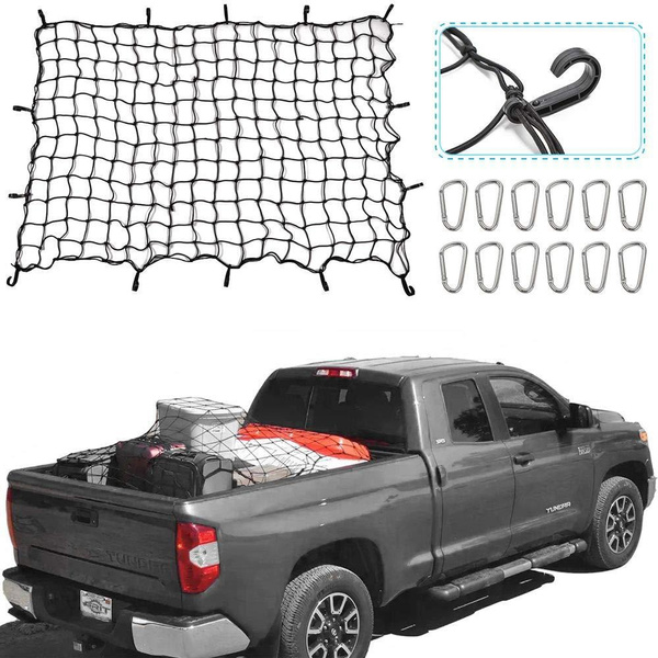 5.9'x3.9' Bungee Cargo Net Stretches to 13.6'x8.9',Small 4"x4" Mesh ...