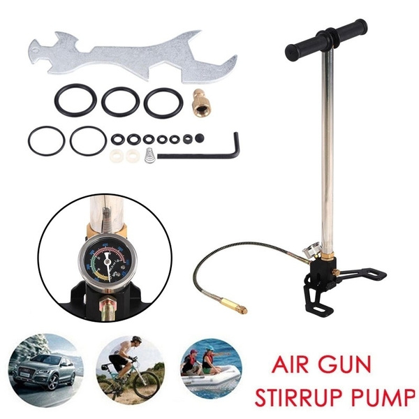 3 Stage Air Gun Rifle Filling Stirrup Pump Hand Pump 4500PSI Gas Filter ...
