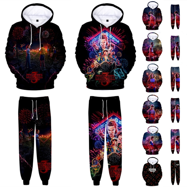 New Fashion Stranger Things Season 3 Sweatshirt TV Series 3D Print ...